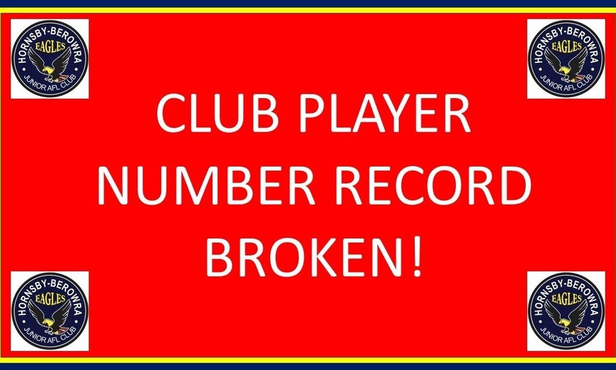 Club Player Number Record Broken! - Hornsby Berowra Junior AFL Club